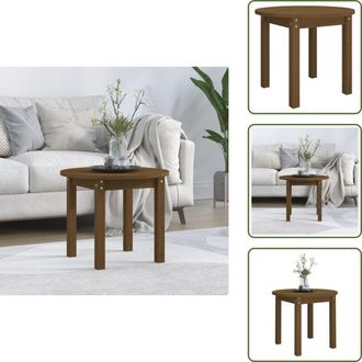 vidaXL Couchtisch Honigbraun &oslash; 55x45 cm Massivholz Kiefer - Holz Couchtisch - Kiefernholzm&ouml;bel - Wohnzimmertisch - Esszimmertisch - Side Table