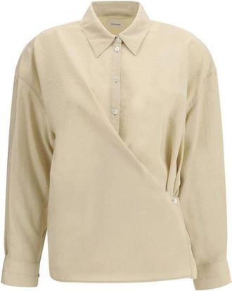 Christophe Lemaire Femme, Blouses et Chemises, Beige, Taille: 36 FR Chemise habill&eacute;e en soie avec un design &eacute;l&eacute;gant