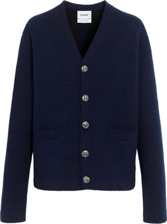 Barrie cardigan boutonné à col v - Bleu