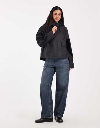 Only veste de pluie &agrave; capuche noire