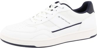 Tom Tailor Sneaker TOM TAILOR, Herren, Gr. 44, blau (wei&szlig;, navy), Lederimitat, Textil, Schuhe Sneaker, Freizeitschuh, Halbschuh, Schn&uuml;rschuh mit gepolstertem Sch
