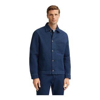 Joop Homme, Vestes, Bleu, Taille: L Veste en jean style chemise avec accents logo