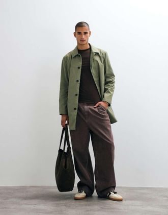 Asos trench-coat kaki-Vert
