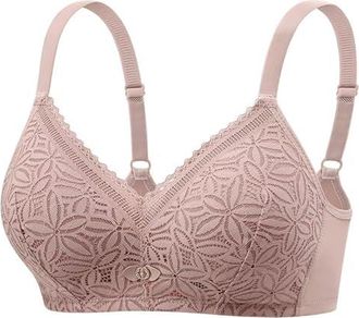 Generic Soutien-gorge de sport &agrave; la mode d&eacute;contract&eacute; et respirant pour femme - Petits seins rassembl&eacute;s en dentelle avec poitrine lat&eacute;rale - Soutien-gorge de s