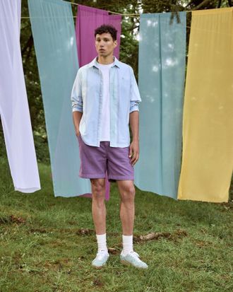 Faguo Chemise ray&eacute;e vert et multicolore