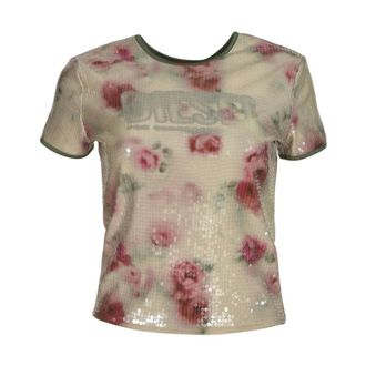 Diesel Femme, Tops, Beige, Taille: 38 FR T-Shirt