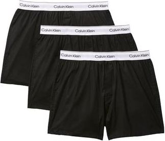 Calvin Klein Lot de 3 cale&ccedil;ons en coton m&eacute;lang&eacute;