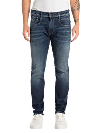 Replay Herren Jeans Anbass Slim-Fit Hyperflex mit Stretch, Blau (Dark Blue 007-5), 36W / 32L