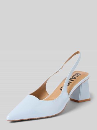 Bianco Slingpumps mit Blockabsatz und Riemchen