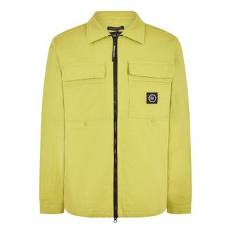 Marshall Artist Hemdjacke f&uuml;r Herren, Durchgehender Rei&szlig;verschluss (Limone)