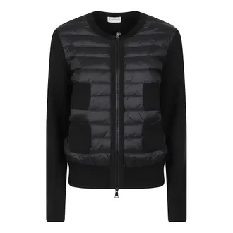 Moncler Femme, Vestes, Noir, Taille: 36 FR Cardigan en tricot