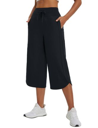 Baleaf Damen Sommerhose Lockere Freizeithose Leichte Hosen sind atmungsaktiv Schwarz XL