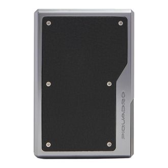 Piquadro MagSafe Kartenetui aus Aluminium und Leder - - Accessories - Herren - Schwarzk - ONE SIZE