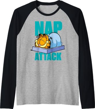 Garfield Nap Time Sleepy Tired Cat 80er 90s Cartoon Classic Raglan
