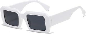 Generic Lunettes de soleil &agrave; monture carr&eacute;e tendance pour femmes et hommes, pour les activit&eacute;s de plein air, les trajets quotidiens et le sport(White)