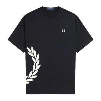 Fred Perry Laurel Crown T-Shirt M2440 102 - - Tops - Herren - Schwarzk - M