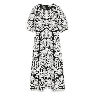 Sea NY Femme, Robes, Noir, Taille: 36 FR Robe noire avec manches bouffantes et poignets &eacute;lastiques