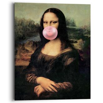 Reinders Wandbild, Mona Lisa Bubblegum, Hobbyraum, Bilder, Wanddeko, Room Decor, MDF, Braun, 50 x 40cm