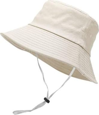 Generic Chapeau bob unisexe en coton respirant tendance léger pour les vacances en plein air escapade casquette M (56-58 cm), Beige, M