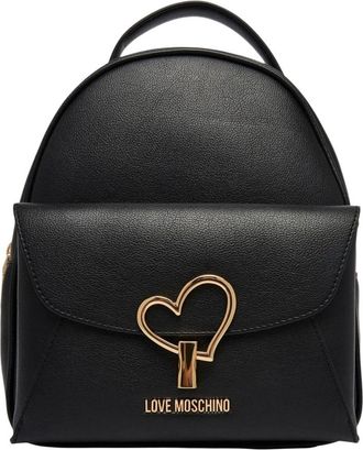 Love Moschino Femme, Sacs, Noir, Taille: ONE Size Heart Detail Backpack