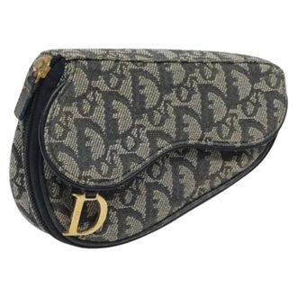 Dior Pre-owned Vintage Trotter Canvas Pouch - - Pre-owned - Damen - Blau - ONE SIZE