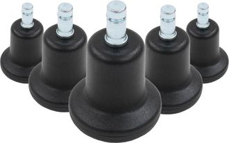 hjh OFFICE 619002 5X Bodengleiter B&uuml;rostuhl Stand No. 10 Kunststoff 10mm/50mm Drehstuhl Stuhl Gleiter Standfu&szlig;