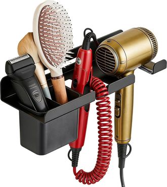 Generic Haartrockner Wandhalterung - Multifunktionales Aufbewahrungsregal f&uuml;r F&ouml;n Lockenstab,Unordnung und schafft einen organisierten Raum. Das sorgt f&uuml;r ein