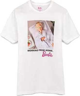 BARBIE Doll Womens T-Shirt Ladies travaillant à Domicile M