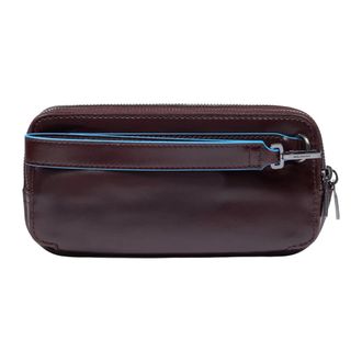 Piquadro Homme, Sacs, Brun, Taille: ONE Size Pochette en cuir &agrave; trois compartiments
