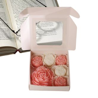 Generico Scented Candle-Set - Soy Wax, 12,4 x 12,4 x 4,9 cm, Aromatherapy Candle Peony Rose Duft, Hand-Poured Long-Lasting Home Decor, Aromatherapy Candles Set