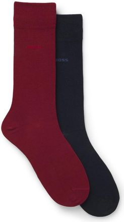 HUGO BOSS 2er-Pack Socken aus zweifarbigem Baumwoll-Mix in