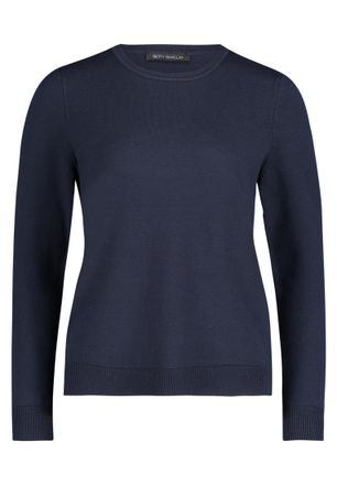 Betty Barclay Damen Basic-Strickpullover mit Rundhalsausschnitt 36, dunkelblau