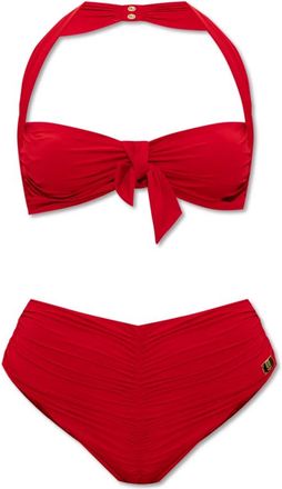 Balmain Femme, Maillots de bain, Rouge, Taille: 42 FR Maillot de bain deux pi&egrave;ces uni