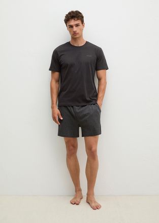 Marc O'Polo Pyjama MARC OPOLO, Herren, Gr. XXL, schwarz, schwarzer print, Jersey, Obermaterial: 100% Baumwolle, Homewear-Sets Pyjama