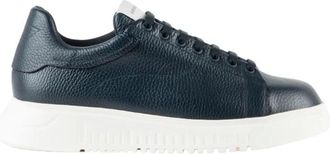 Emporio Armani Homme, Chaussures, Bleu, Taille: 43 EU Em003663 Baskets