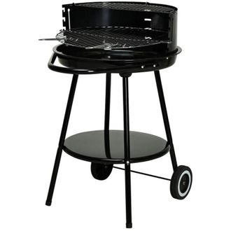 Koopman Barbecue &agrave; charbon D51 semi ouvert avec roues