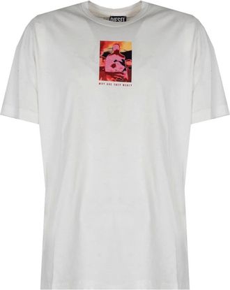 Diesel T-Just T-Shirt - Homme - Tops - Blanc - Taille: L