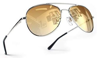 Miobo Lunettes de soleil miroir pour homme, femme et enfant, filtre UV400, CAT 3, unisexe, Argent&eacute;/dor&eacute;, Damen und Herren