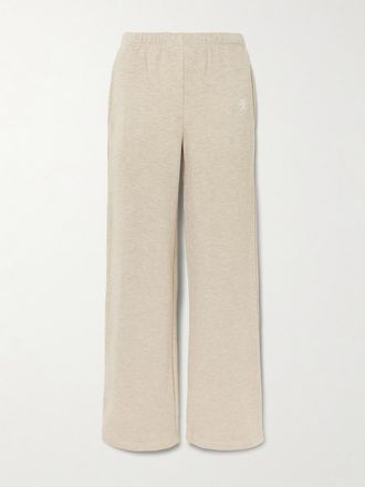 &Eacute;terne Jogginghose Mit Weitem Bein Aus Frottee Aus Einer Baumwollmischung Mit Stickerei - Neutral