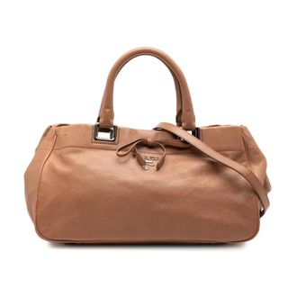 Prada Sac cabas en cuir Pre-owned - Femme - Pre-owned - Brun - Taille: ONE Size