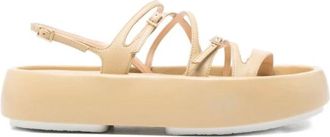 AGL Agl, Femme, Chaussures, Beige, Taille: 38 EU Bulle Multistraps Sandales