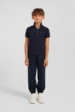 Eden Park Polo Manches Courtes En Piqu&eacute; Coton Bleu Marine Broderie Noeud Papillon Dos Coupe Regular