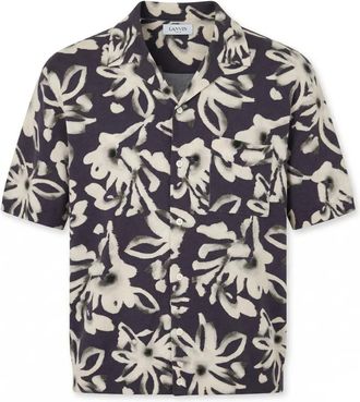 Laneus Homme, Chemises, Bleu, Taille: S Bowling Shirt