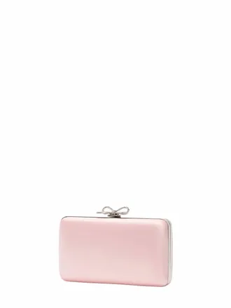 Self Portrait Womens Clutch Bag Pink Satin Polyester Handbags Hand