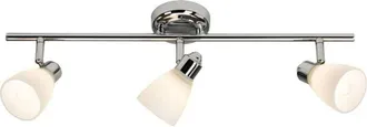 Brilliant Lampe Kensington spot tube 3 lumi&egrave;res chrome / blanc 3x QT14, G9, 28W, adapt&eacute; aux lampes &agrave; culot &agrave; broche (non incluses) &Eacute;chelle a ++ &agrave; e Classe de