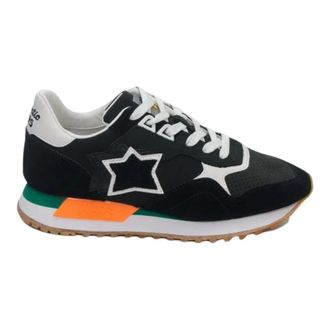 Atlantic Stars Blau Leder- und Stoff-Sneakers Draco - - Shoes - Herren - Blau - 41 EU
