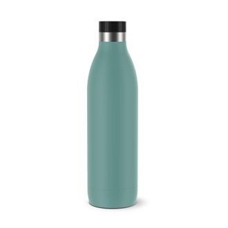 Emsa Bludrop Isolier-Trinkflasche, 1 Liter, 100% dicht, Quick-Press Verschluss, Ergonomischer 360&deg; Trinkgenuss, 20h warm, 40h k&uuml;hl, einfache Reinigung, Ede