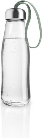 Eva Solo | Glass Drinking Bottle 0.5l | Borosilicate Glass, Stainless Steel, Silicone, Polyester | Fadded Green