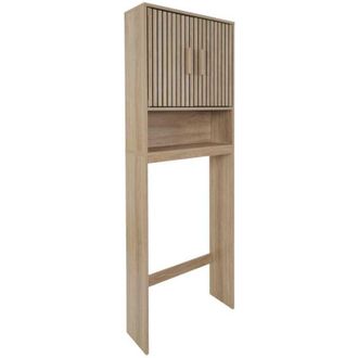 Altobuy Altobuy - pajan - Meuble pour Toilettes 2 Portes Effet Bois avec Tasseaux