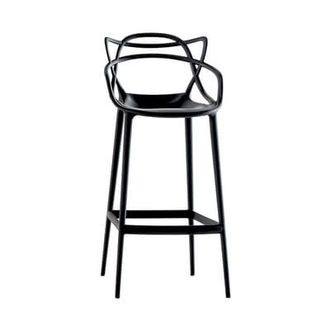 Kartell Chaise de bar Masters - Noir - Technopolymère thermoplastique recyclé - Designer Philippe STARCK with Eugeni QUITLLET